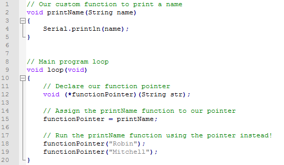 Custom IoT - Function Pointers